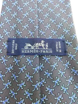 Hermès Silk Neck Tie - Grey
