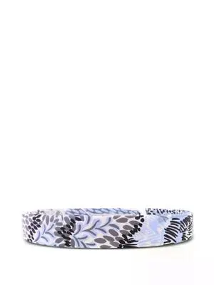 Hermès Silk Floral Print Hairband - Blue