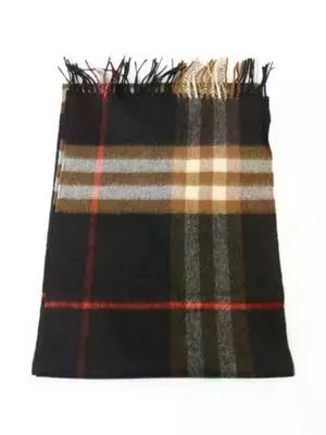Burberry Check-print Fringed Scarf