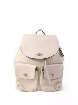 COACH VINTAGE Turn-lock Leather Backpack - Neutrals