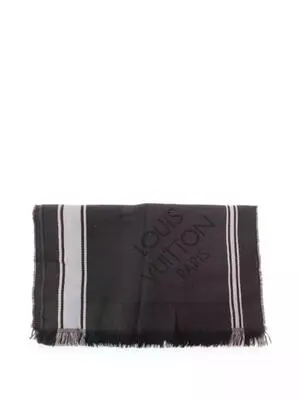 LOUIS VUITTON Logo-print Wool Scarf