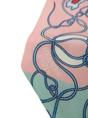 Hermès Twilly Printed Scarf - Red