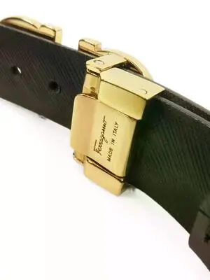 FERRAGAMO Reversible Gancini Belt - Black