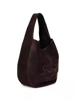 Loewe Suede Logo Tote Bag