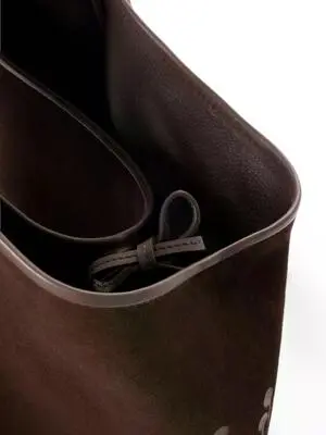 Loewe Logo-print Suede Tote Bag