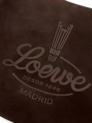 Loewe Logo-print Suede Tote Bag