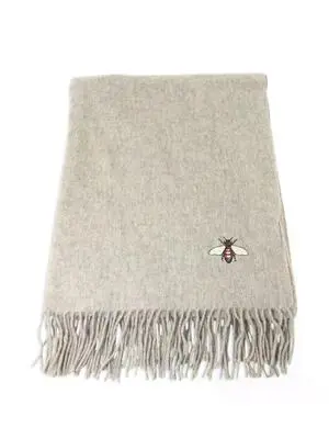 Gucci Gg Bee Scarf - Grey