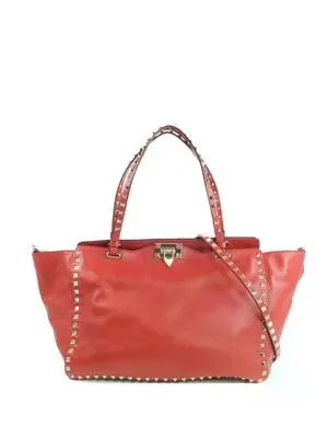 Valentino Garavani Rockstud Double Handle Tote Bag - Red