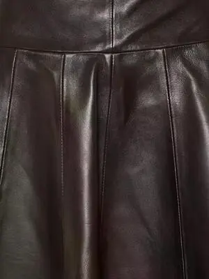 Nour Hammour Panelled Leather Skirt