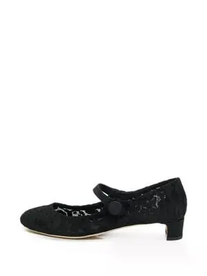 Dolce & Gabbana Lace Floral Mary Jane Pumps