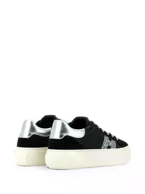 Hogan Crosswind Glitter-embellished Lace-up Sneakers