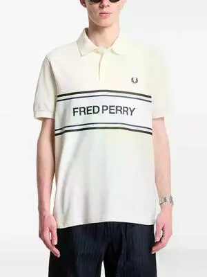 Fred Perry Logo-print Polo Shirt - Neutrals