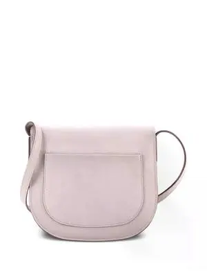 Celine Trotteur Grainy Leather Small Crossbody Bag - Grey