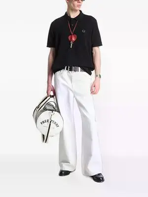 Fred Perry Cotton Polo Shirt - Black