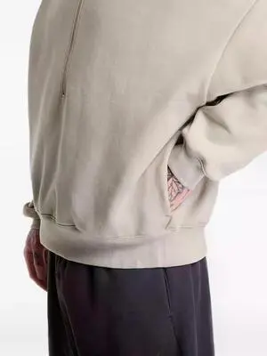 Fear Of God Half-zip Hoodie With Property Of Essentials Print