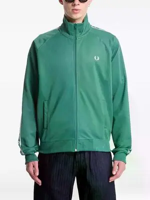 Fred Perry Logo Detail Zip-up Sweatshirt - Green