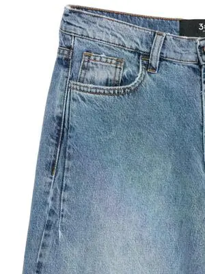 3x1 The Kat Darted Wide-leg Jeans - Blue