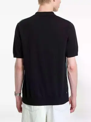 Fred Perry Argyle Knitted Polo Shirt - Black