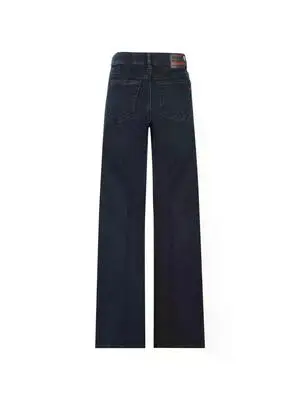 DIESEL® Logo Patch Wide-leg Jeans - Blue