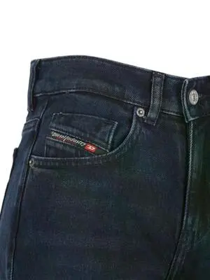 DIESEL® Logo Patch Wide-leg Jeans - Blue