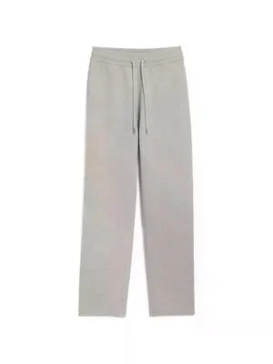 AMI Paris Cotton Track Pants With De Coeur - Grey