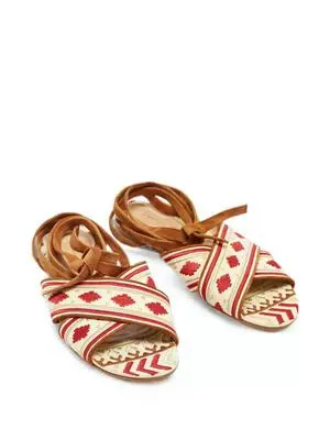 GIANVITO ROSSI Open-toe Ankle-tie Sandals