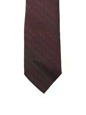 TOM FORD Houndstooth Jacquard Neck Tie - Red