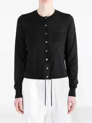 Alexander Wang Logo-embroidered Drawstring Cardigan