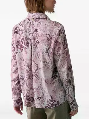 Liu Jo Printed Twill Shirt With Patch Pocket