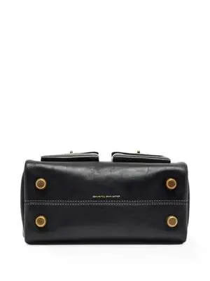 COACH Twin Turnlock Leather Satchel Bag