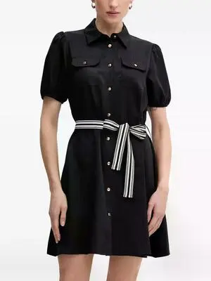 GAUDI Striped Belt Mini Dress
