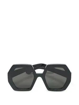 Gucci Oversized Geometric Frame Sunglasses - Black