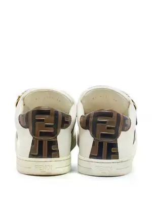 Fendi Ff Leather Sneakers