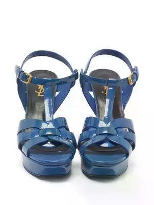 Saint Laurent Tribute Platform Sandals - Blue