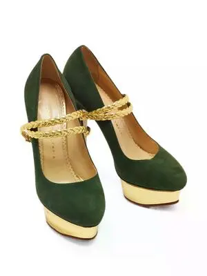 CHARLOTTE OLYMPIA Dolly Platform Pumps With Braided Ankle Strap