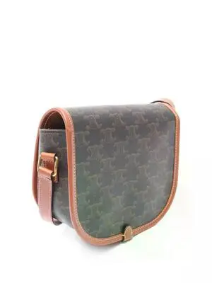 Celine Medium Triomphe Coated Canvas Folco Crossbody Bag