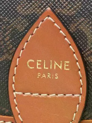 Celine Medium Triomphe Coated Canvas Folco Crossbody Bag