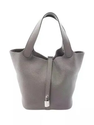 Hermès Clemence Picotin Lock 22 Handbag - Grey