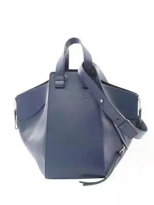 Loewe Medium Leather Hammock Satchel - Blue