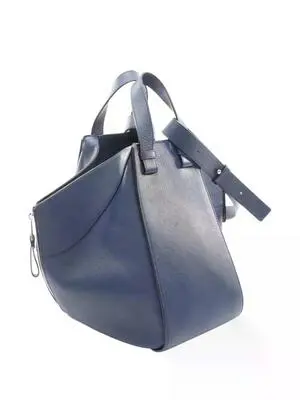 Loewe Medium Leather Hammock Satchel - Blue