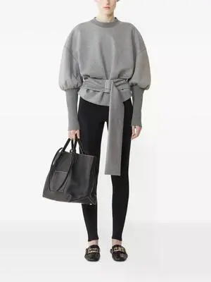 LANVIN Belted Sweatshirt In Double-faced Jersey