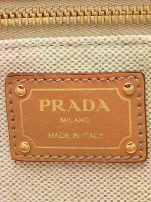 Prada Linen Blend Jardiniere Tote Bag