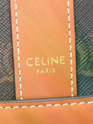Celine Small Triomphe Coated Canvas Bucket Bag - Brown