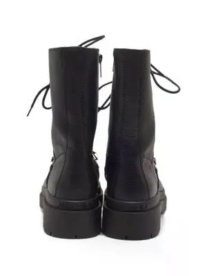 JIMMY CHOO Leather Lace Up Combat Boots