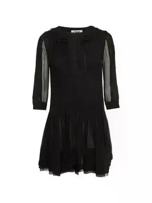 Chloé Pleated Silk Mini Dress