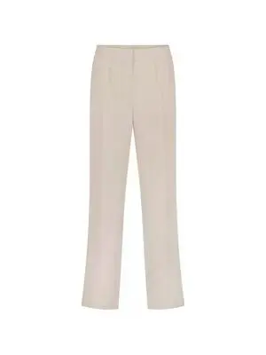 BETTY BARCLAY Pressed Crease Straight-leg Trousers - Neutrals