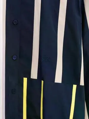 Loewe Striped Cotton Shirt With Embroidered Anagram Motif