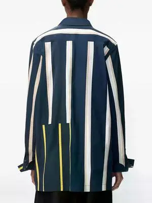 Loewe Striped Cotton Shirt With Embroidered Anagram Motif