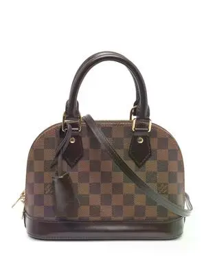 LOUIS VUITTON Bb Alma Damier Ébène Tote Bag - Brown