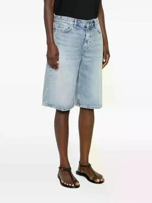 TOTEME Light Washed Denim Board Shorts - Blue